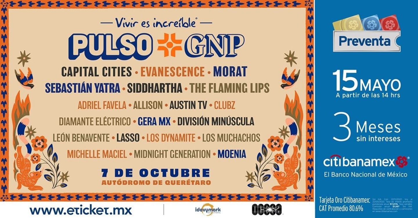 Pulso GNP: Nuevo cartel, nueva locación y precios de los boletos – En Cancha