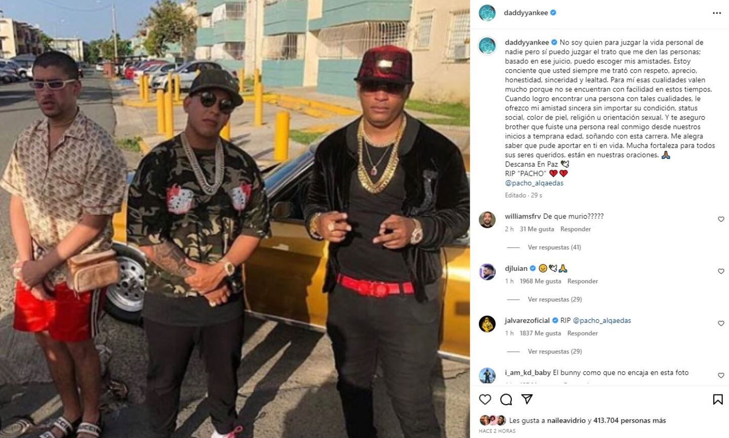 Daddy Yankee llora la muerte de Pacho “El antifeka” y lo despide de ...
